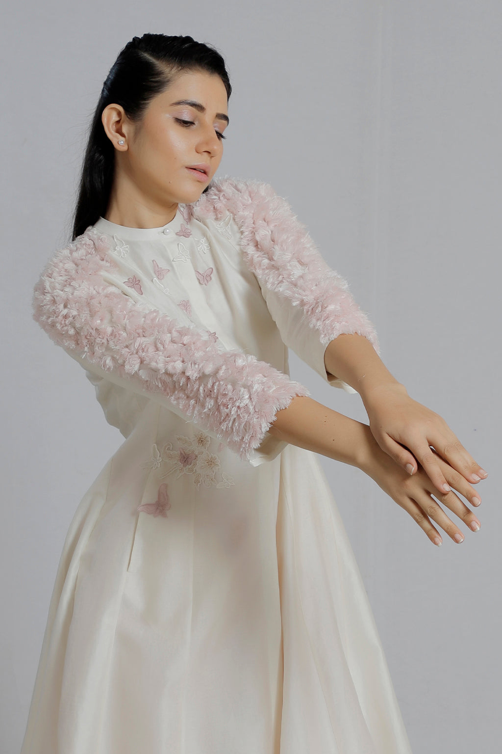 Hand Embroidered Multi Panel Dress – Dhi